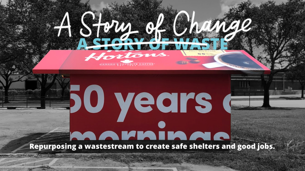 Every Shelter Recycles Vinyl Billboards to House Refugees